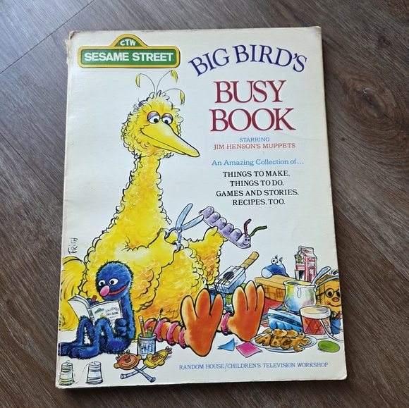 Sesame Street | Toys | Vintage 975 Big Birds Busy Book Starring Jim ...